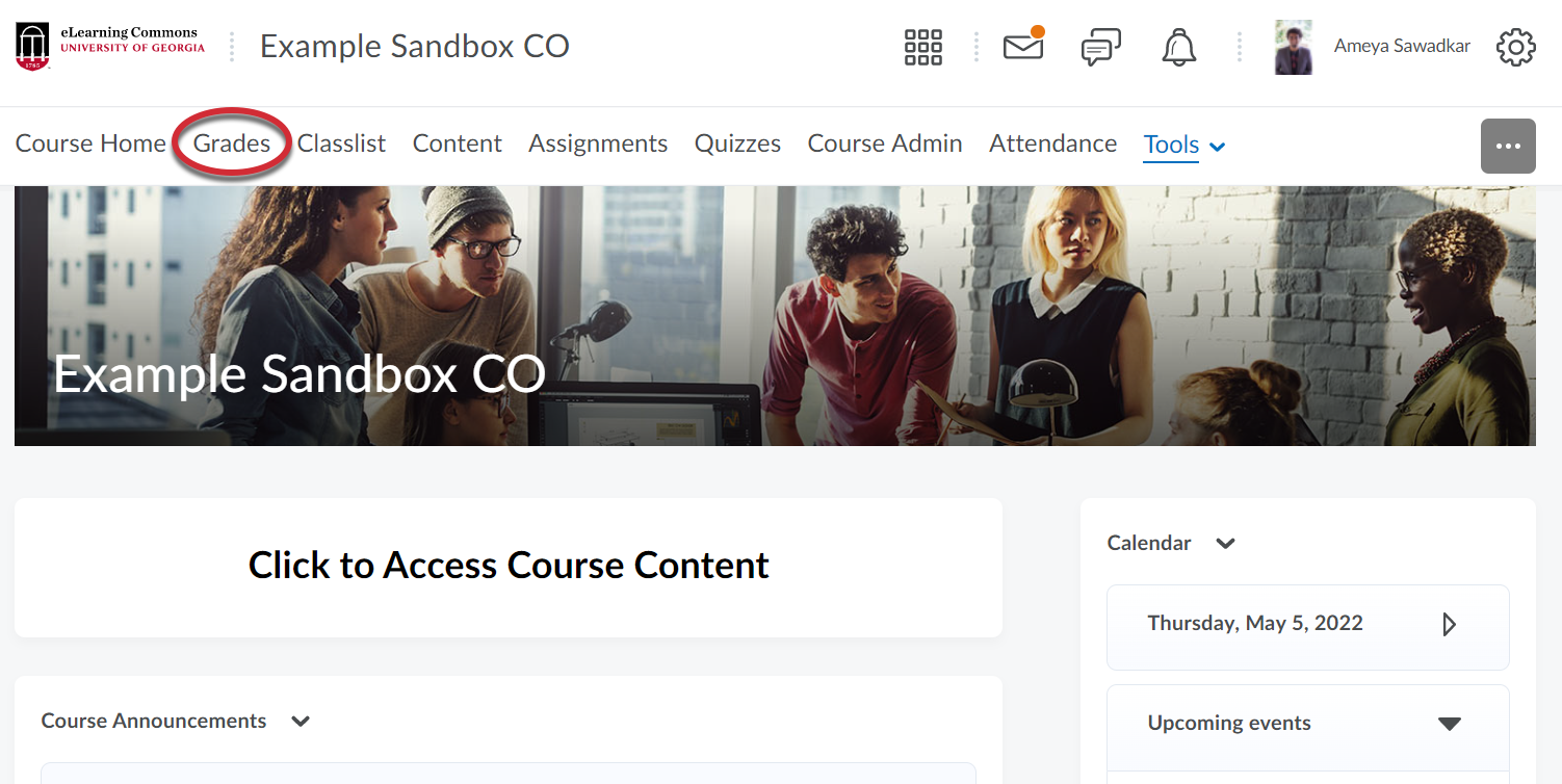 Grades for Students - eLearning Commons