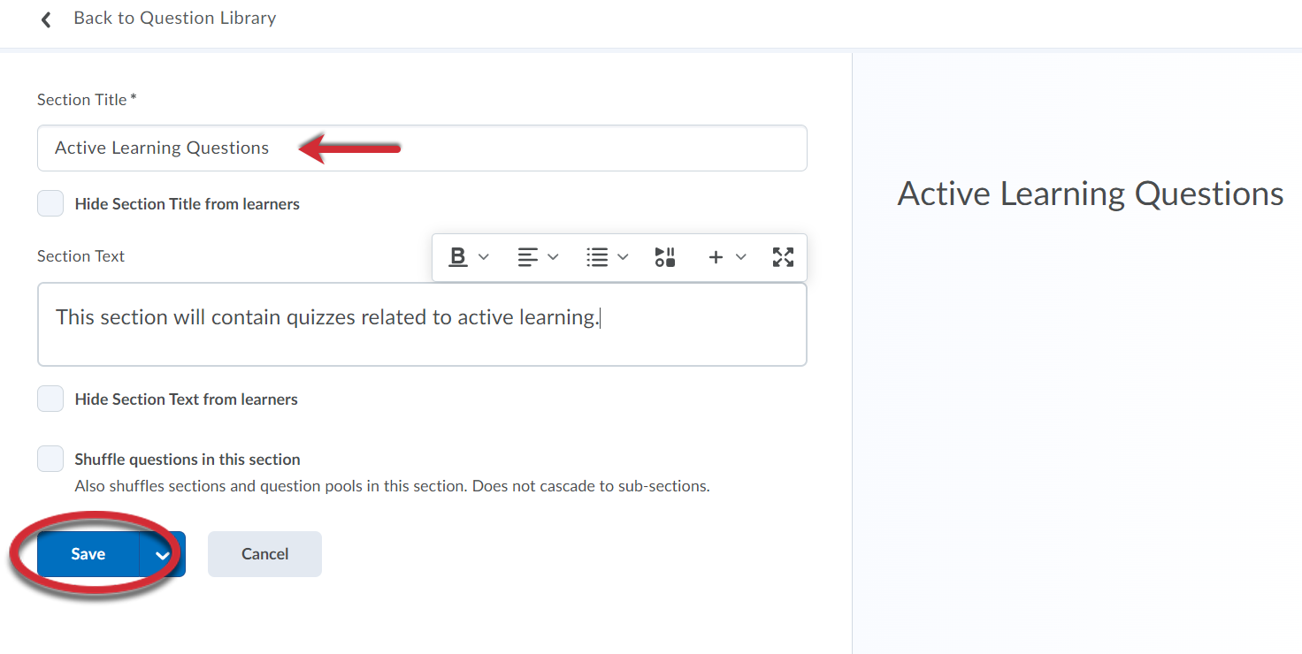 Question Library - eLearning Commons