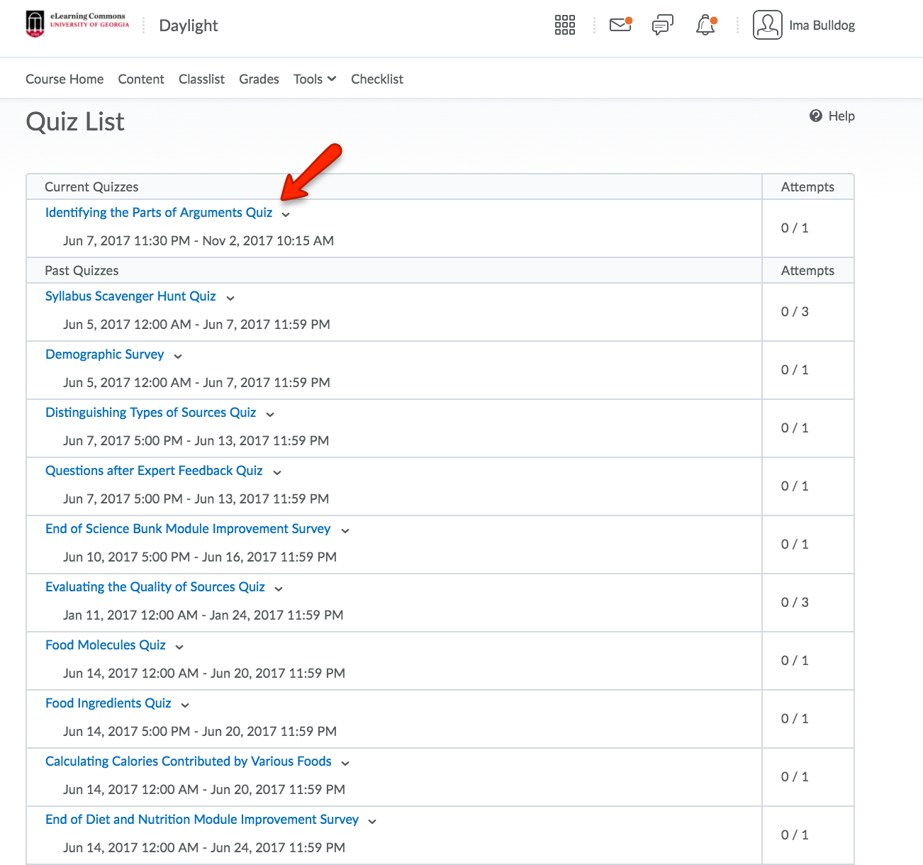 Quizzes for Students - eLearning Commons