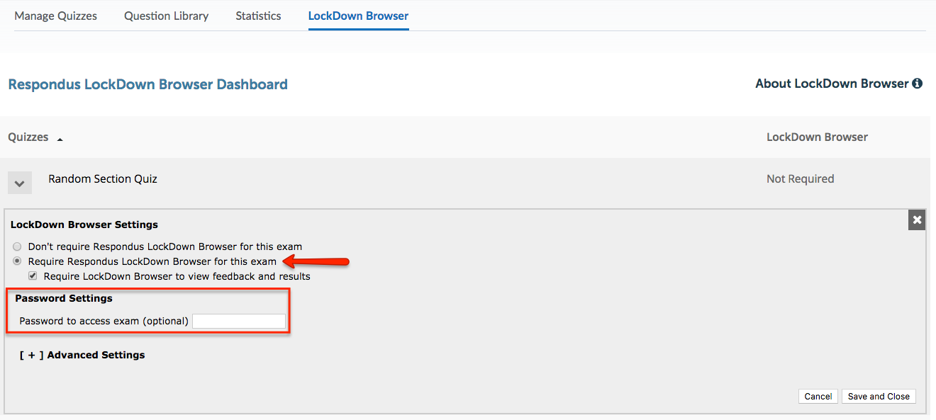 Respondus Lockdown Browser - eLearning Commons